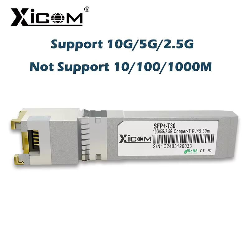 Xicom 10G RJ45 SFP Copper Module 10G/5G/2.5G RJ45 Port Transceiver 10GBase-T RJ45 Compatible ...